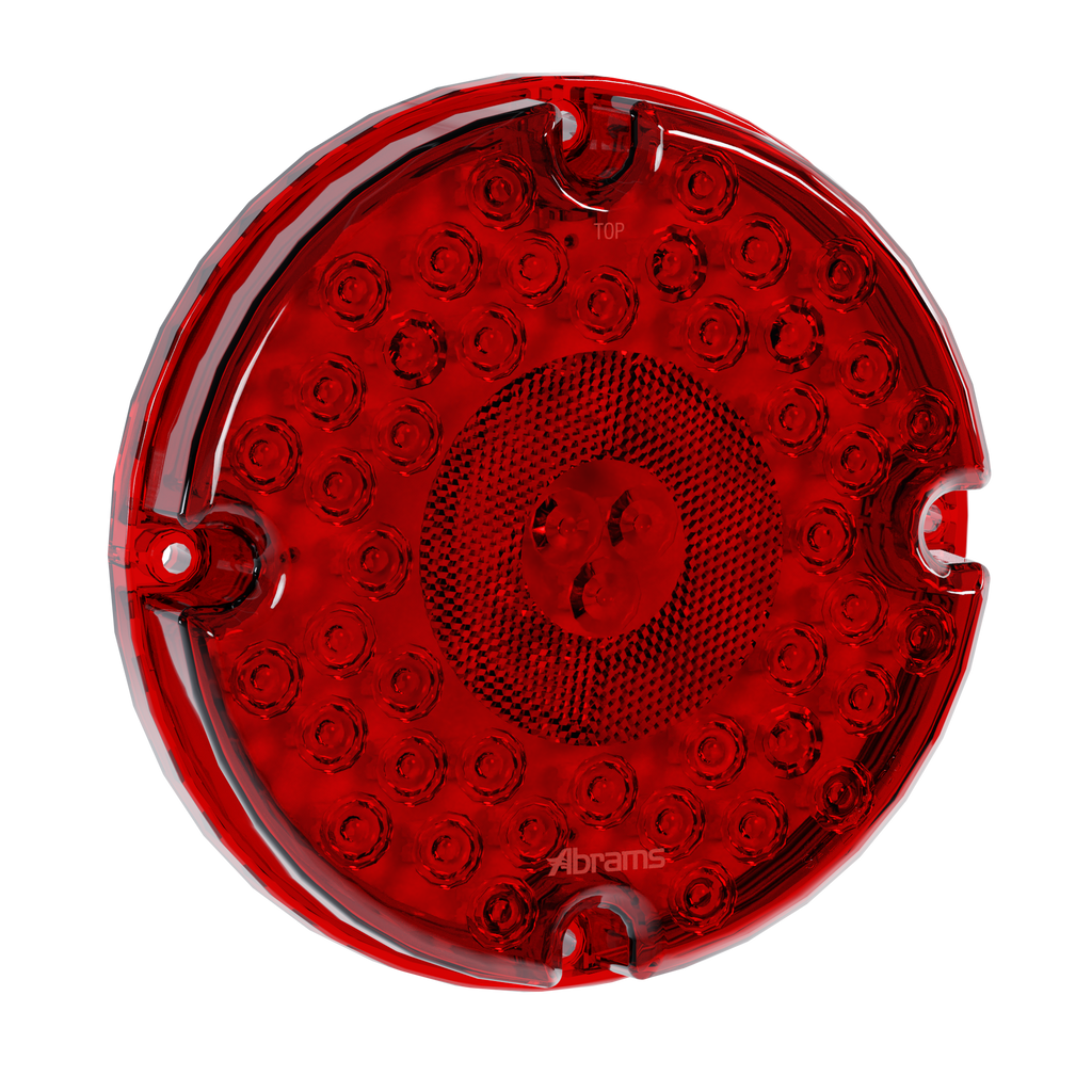 7″ Round - 47 LED Bus Stop Brake Tail Turn Light - Red – Abrams MFG
