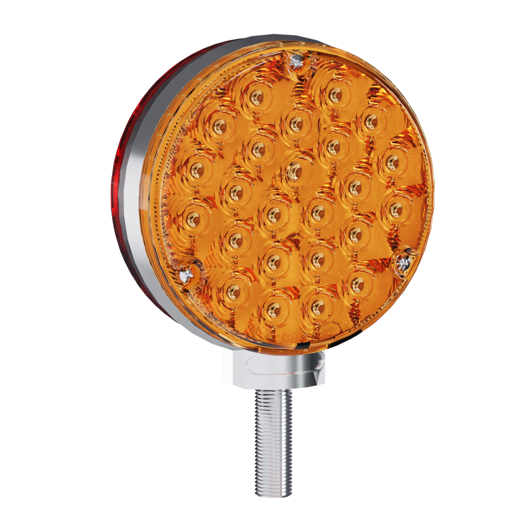 Round Double Face 48 LED Pedestal Mount Stop Tail Turn Signal Parking ...