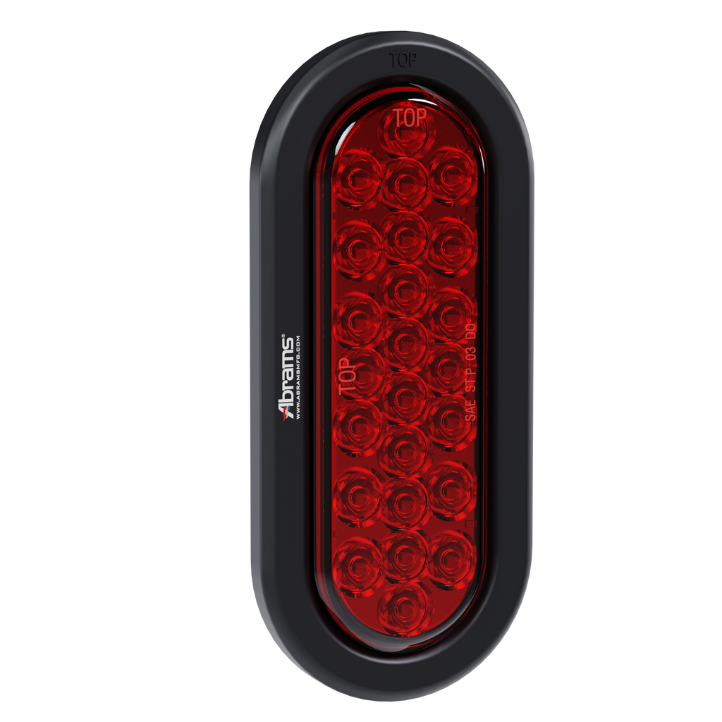 6″ Oval - 24 LED Red Stop Brake Tail Turn Trailer Light – Abrams MFG