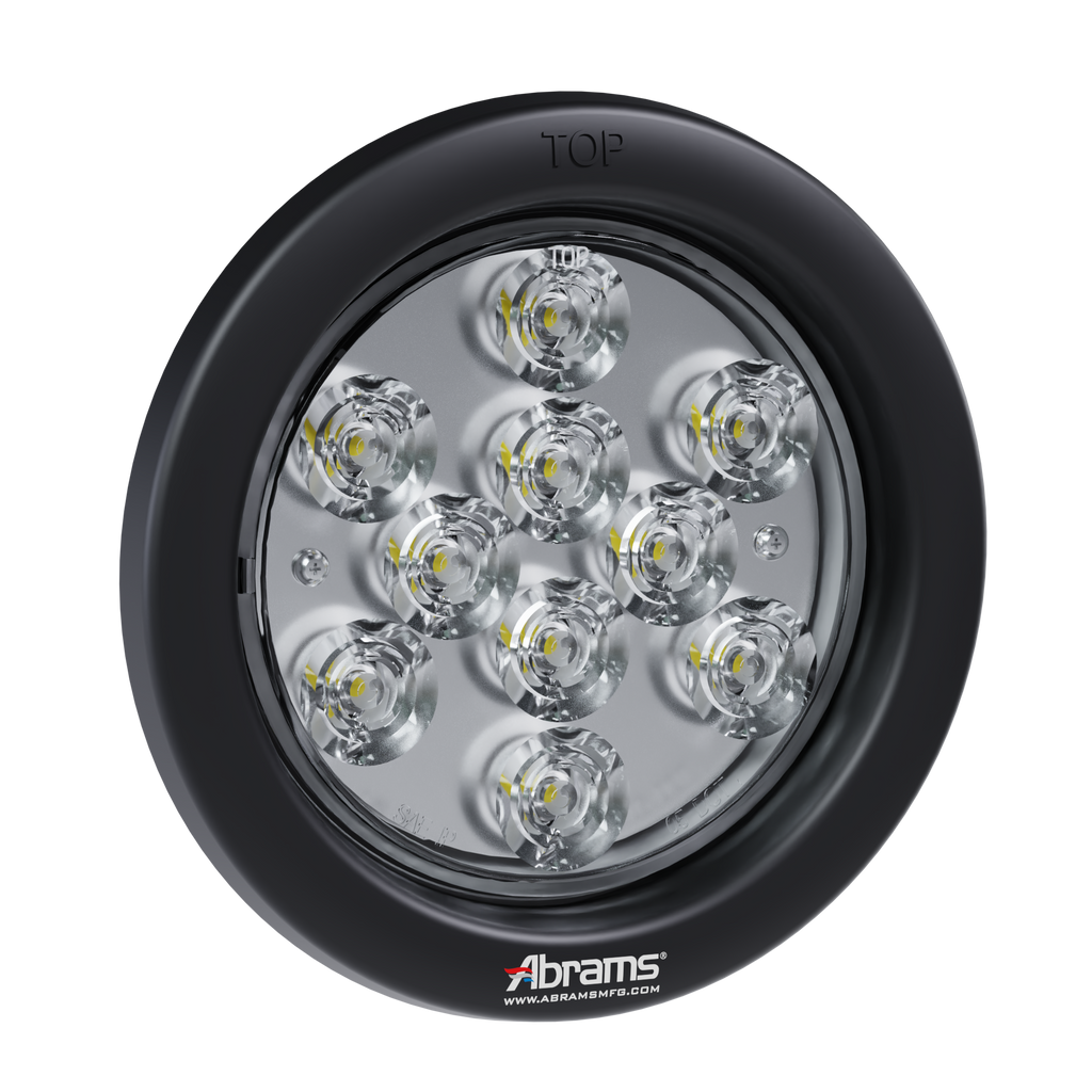 4" Round - 10 LED White Back Up Reverse Trailer Tail Light – Abrams MFG